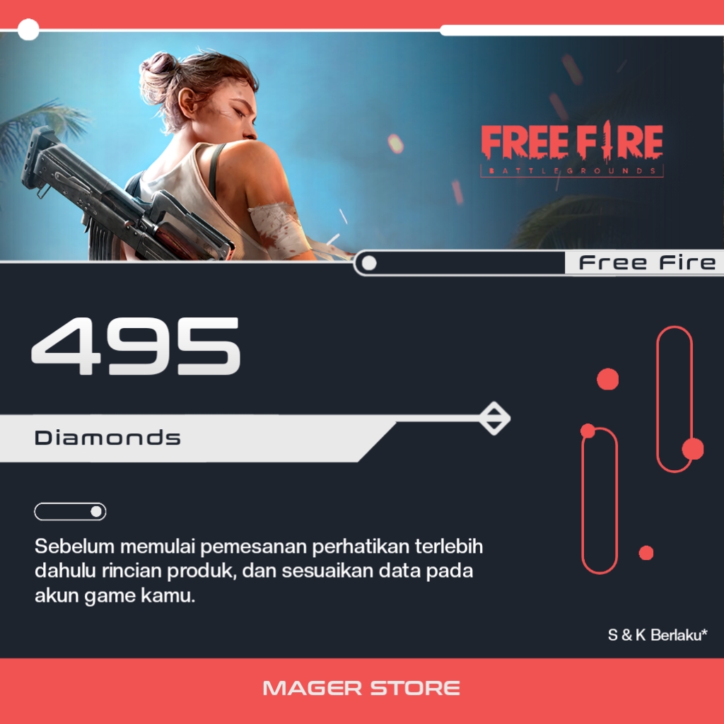 Jual 495 Diamonds Free Fire | VCGamers