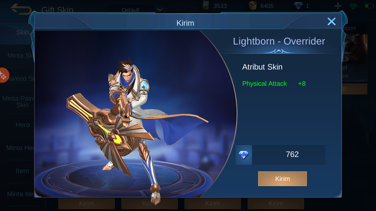 Jual Granger Lightborn Overrider Mobile Legends KALBAR GAME STORE ...