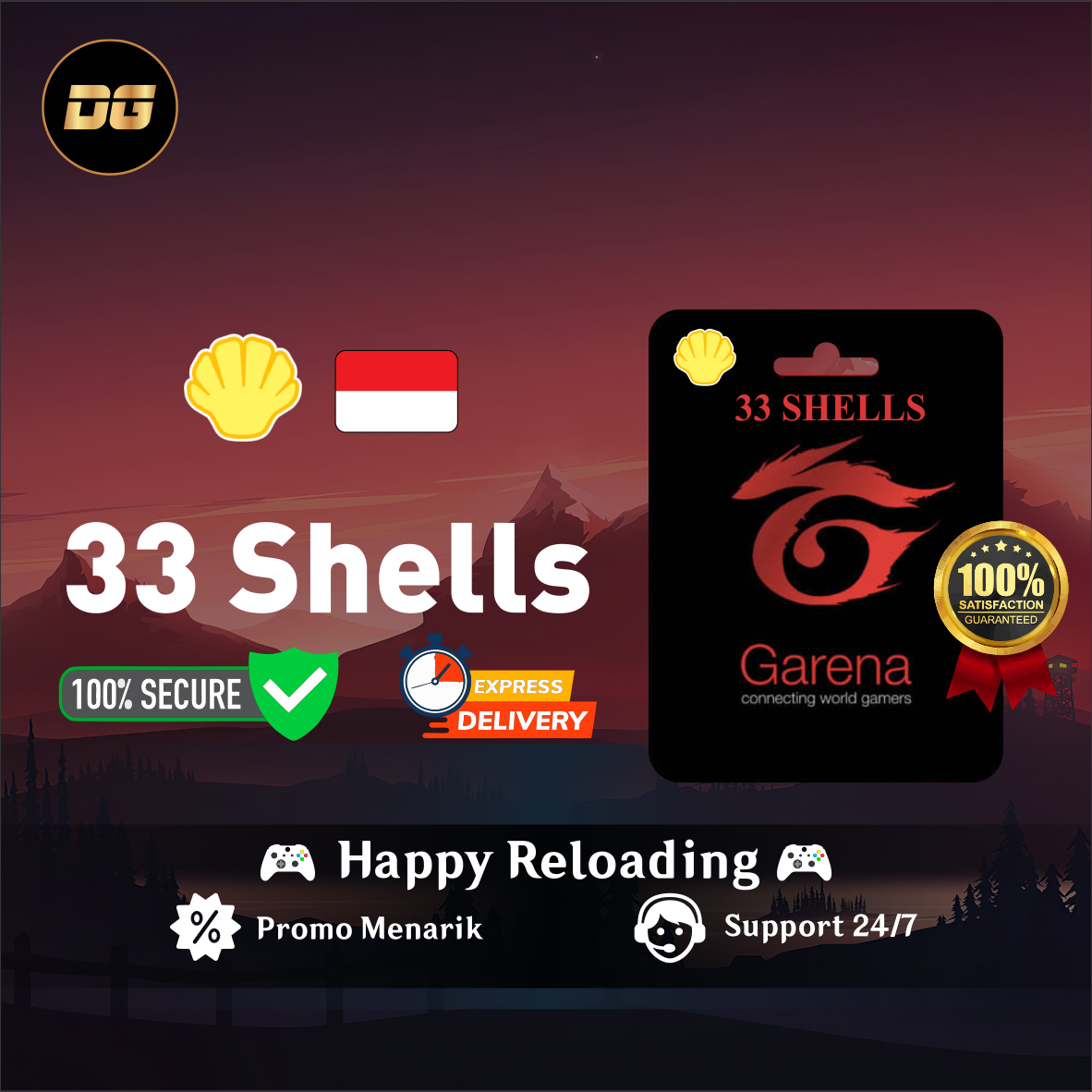 Jual 33 Shells Garena Shell degamingstore | VCGamers