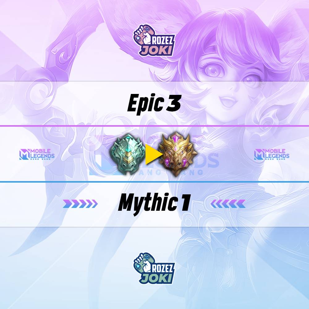 Jual Paketan Rank Epic 3 - Mythic 1 Mobile Legends ROZEZ JOKI | VCGamers