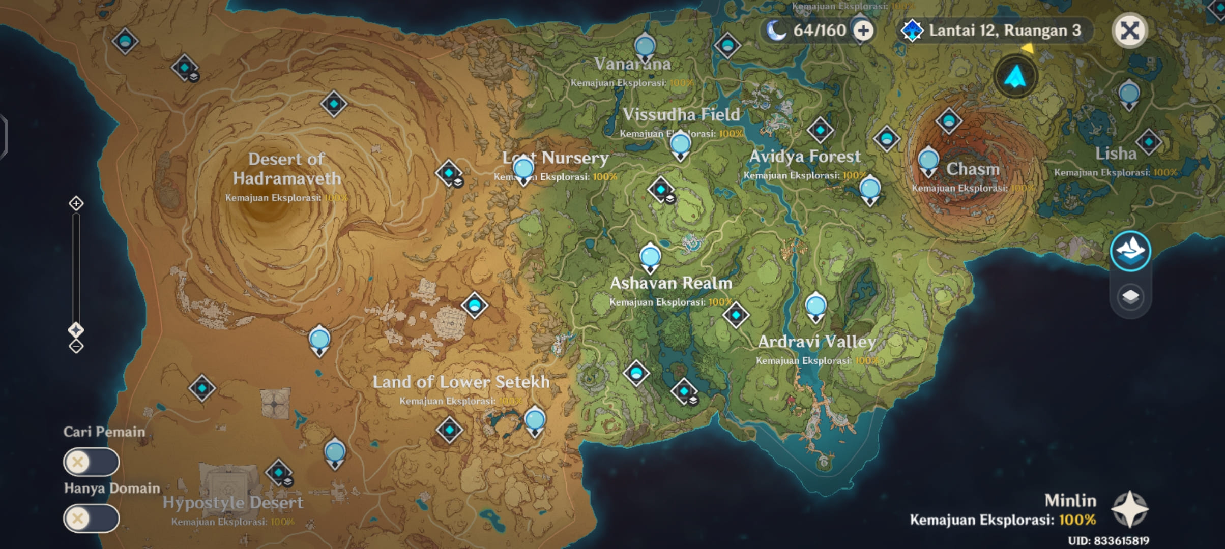 Jual 100% Map All Region Genshin Impact Vio | VCGamers