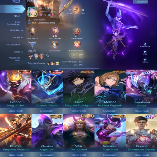 Jual Skin 380 | 2 Leg | 4 CC Mobile Legends | VCGamers