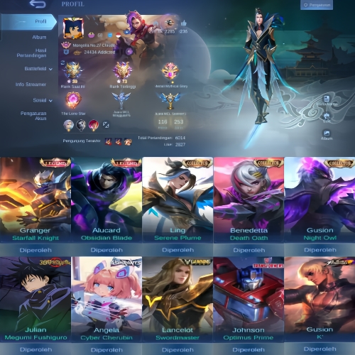 Jual Skin 253 | 2 Leg | 3 CC Mobile Legends | VCGamers