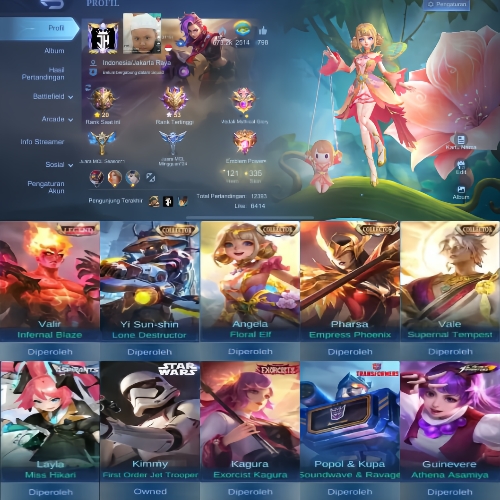 Jual SKIN 335 | 1 LEG | 4 CC Mobile Legends | VCGamers