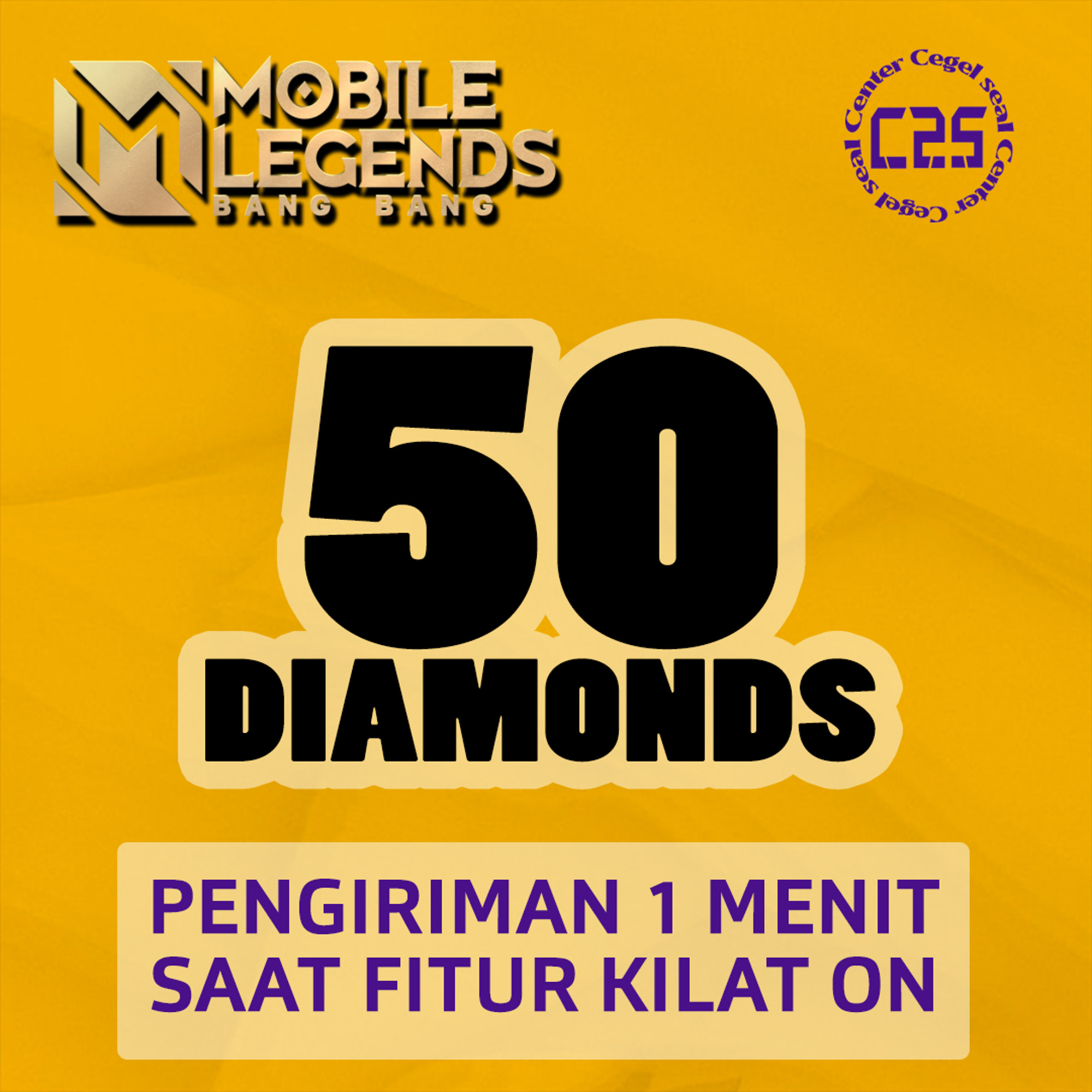 Jual 45 Diamonds + 5 Bonus Mobile Legends Center Cegel Seal | VCGamers