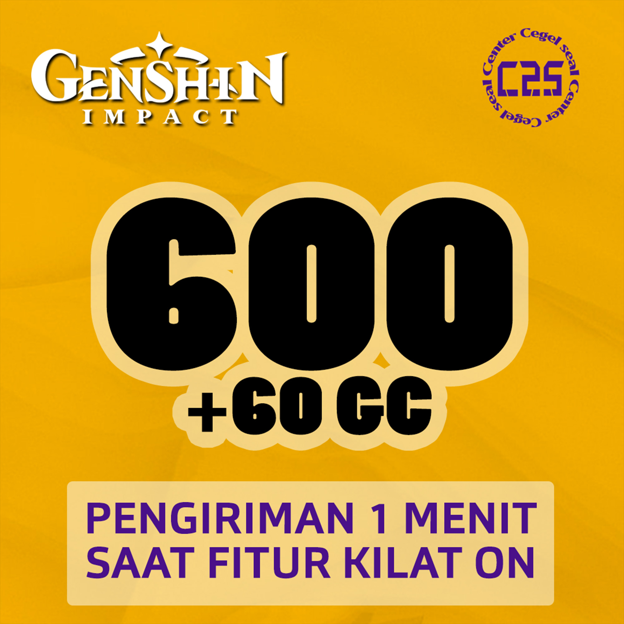 Jual 600 GC + Bonus - Genshin Genshin Impact Center Cegel Seal | VCGamers