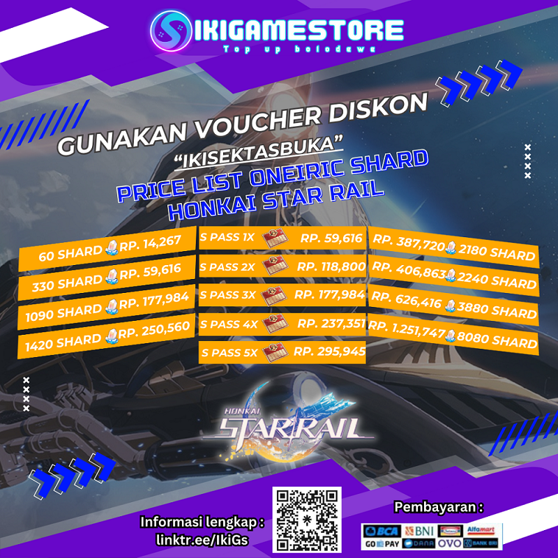 Jual 60 Oneiric Shard Honkai Star Rail | VCGamers