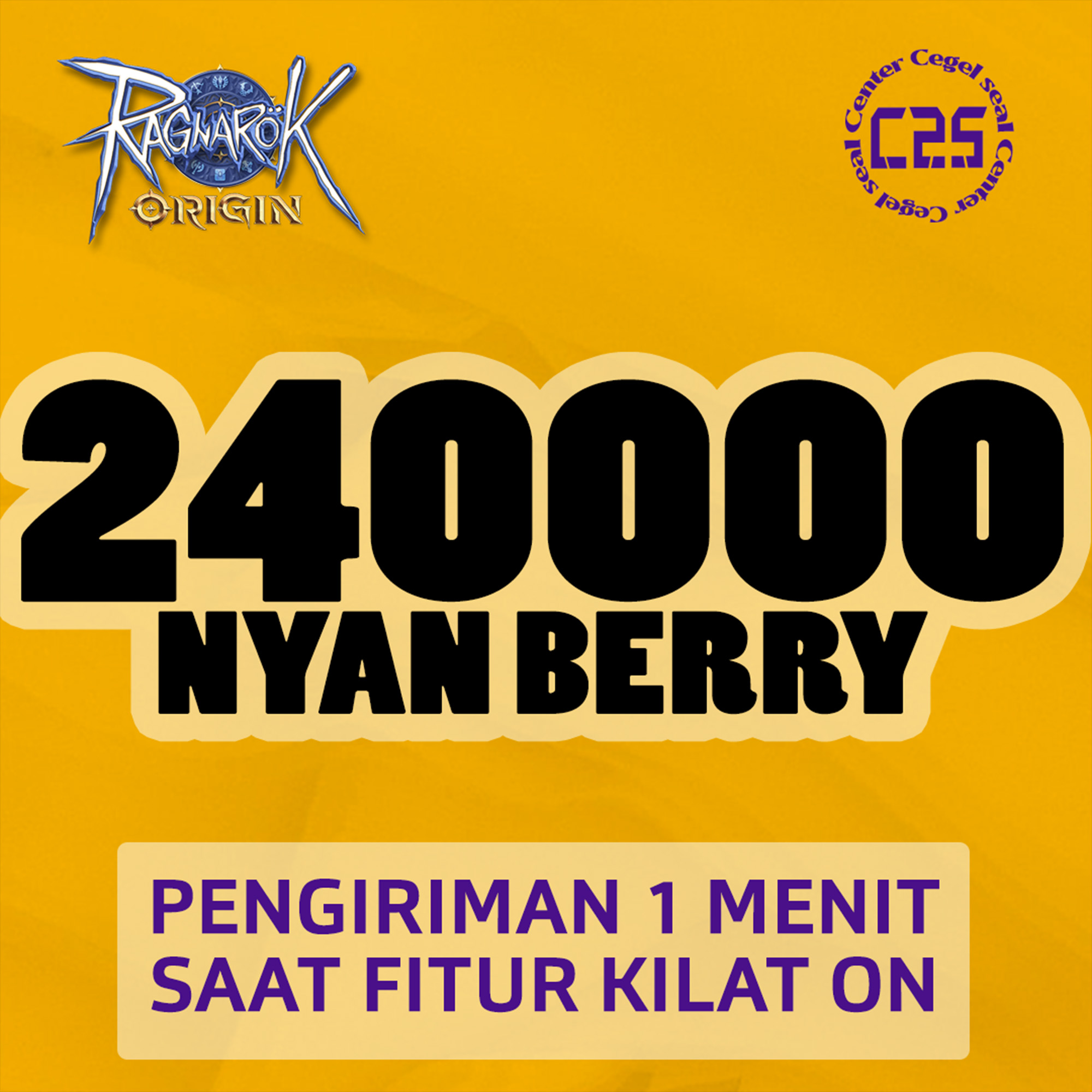 Jual 50 X 4800 Nyan Berry Ragnarok Origin Global | VCGamers