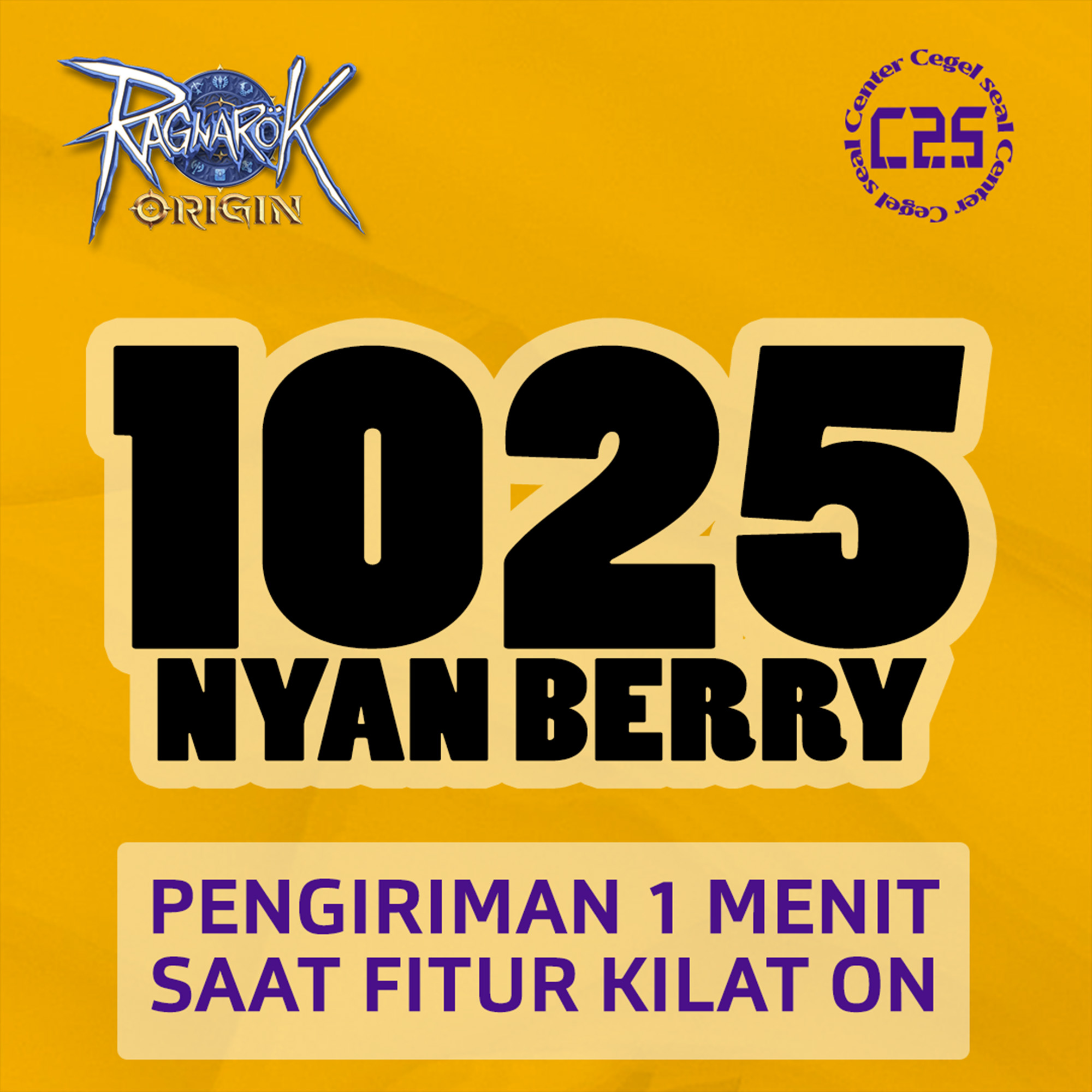 Jual 1025 Nyan Berry Ragnarok Origin Global | VCGamers
