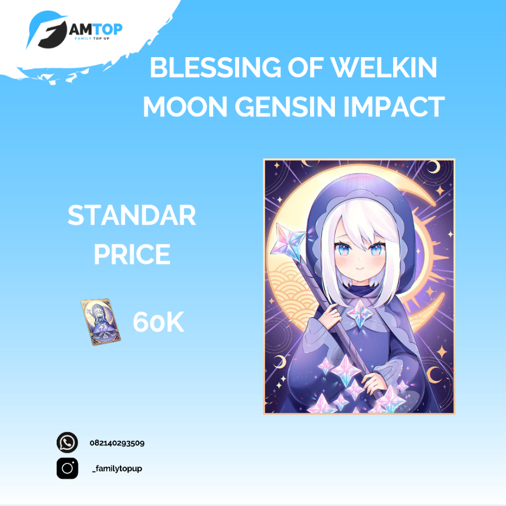 Jual Blessing of Welkin Moon Genshin Impact Family_Top Up | VCGamers