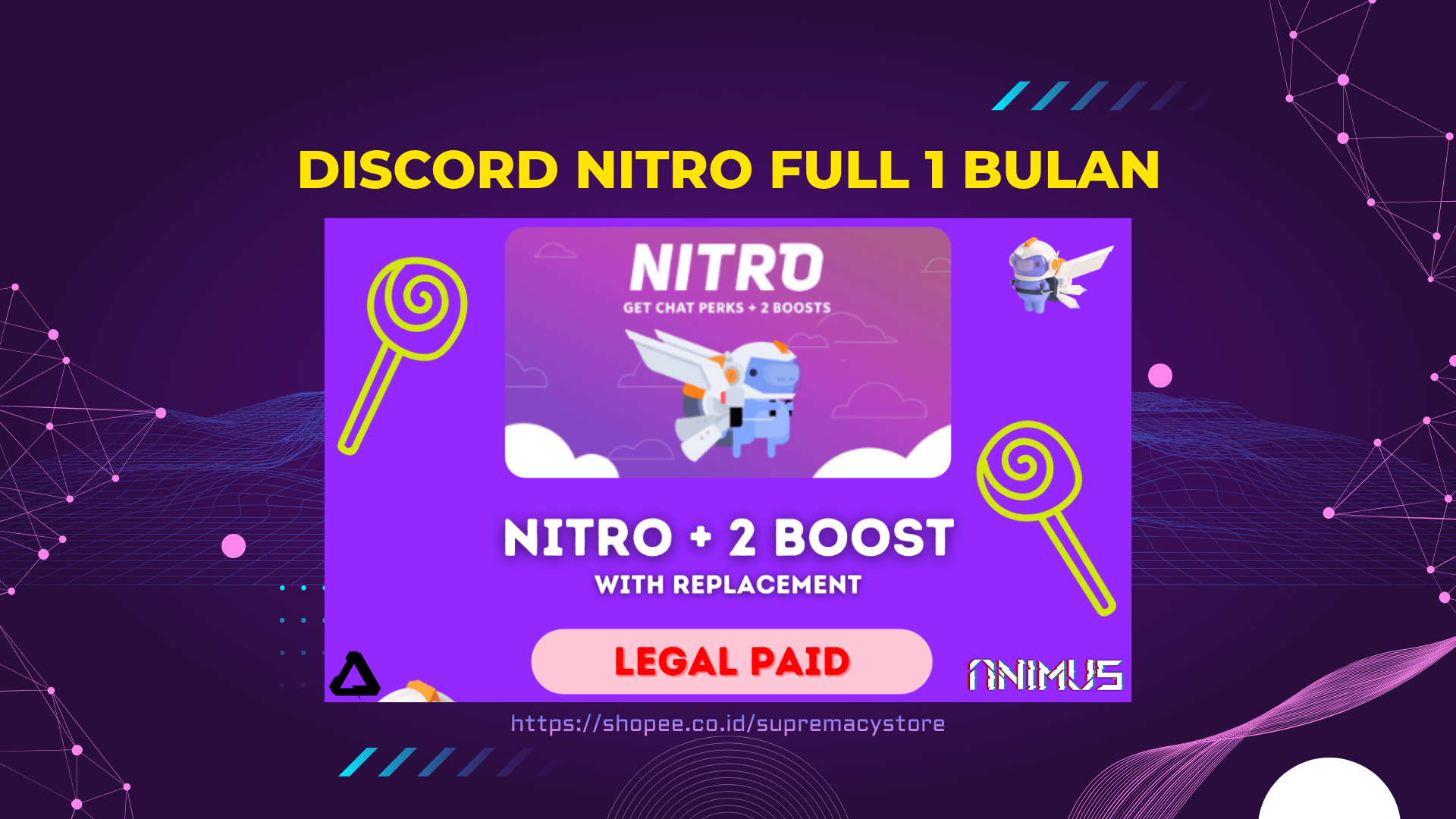 Jual Discord Nitro Full 1 Bulan (Semua Akun) Discord | VCGamers