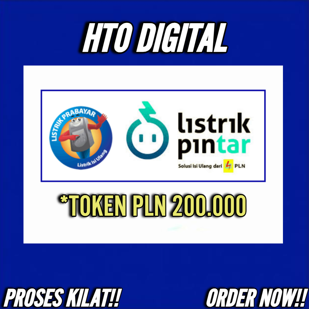 Jual Token Listrik 200.000 Token PLN HTO DIGITAL | VCGamers