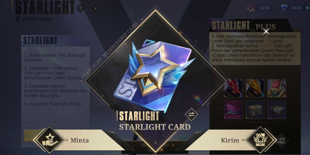 Jual Starlight card, SL, starlight Mobile Legends MEEOstore. id | VCGamers